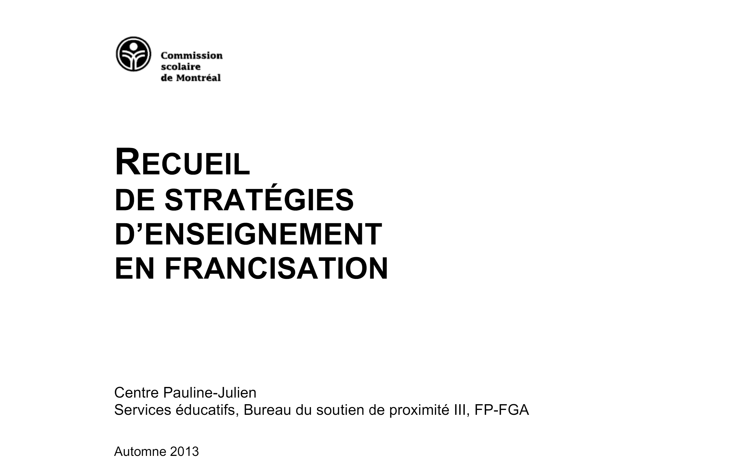 Ressources et outils du réseau - Francisation